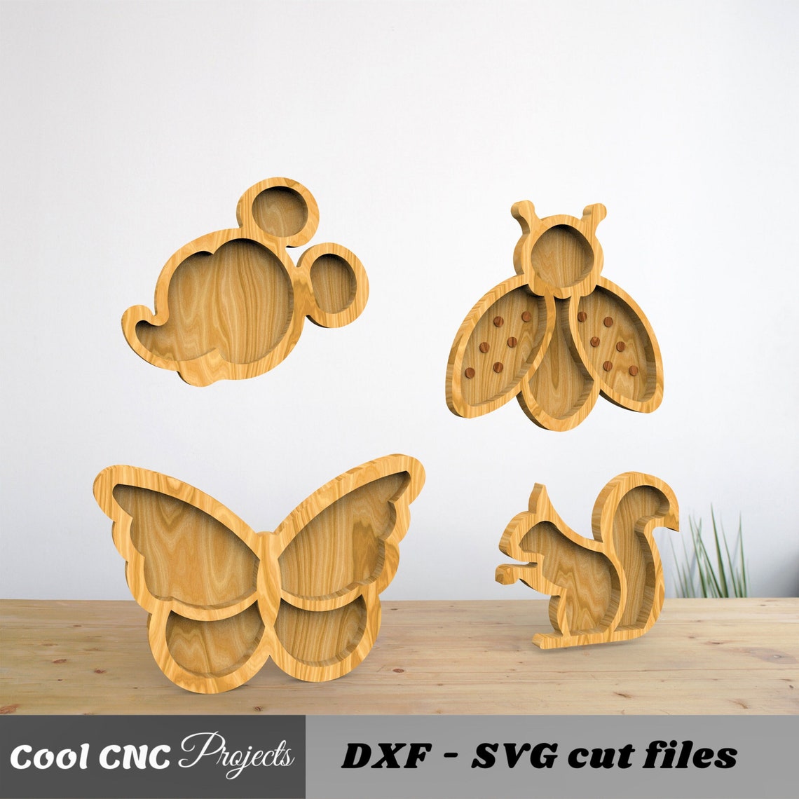 Kids Serving Plate Pack CNC Files for Wood CNC File CNC Router - Etsy