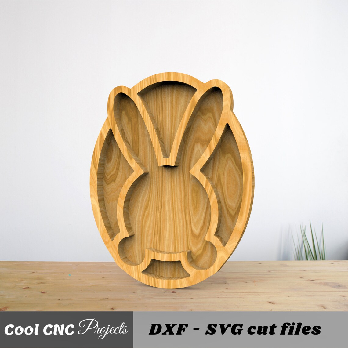 Easter Bunny Egg V3 Serving Plate CNC Files for Wood CNC File | Etsy