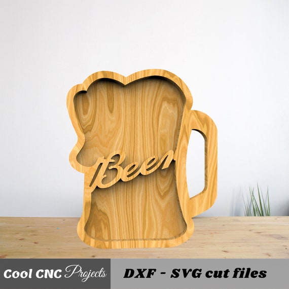 Beer Mug Serving Plate CNC Files for Wood CNC File CNC Router - Etsy