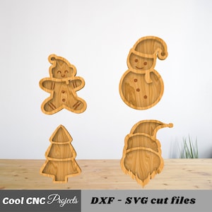 Christmas Tray CNC Files: Woodworking Project, 4 Designs (digital ...