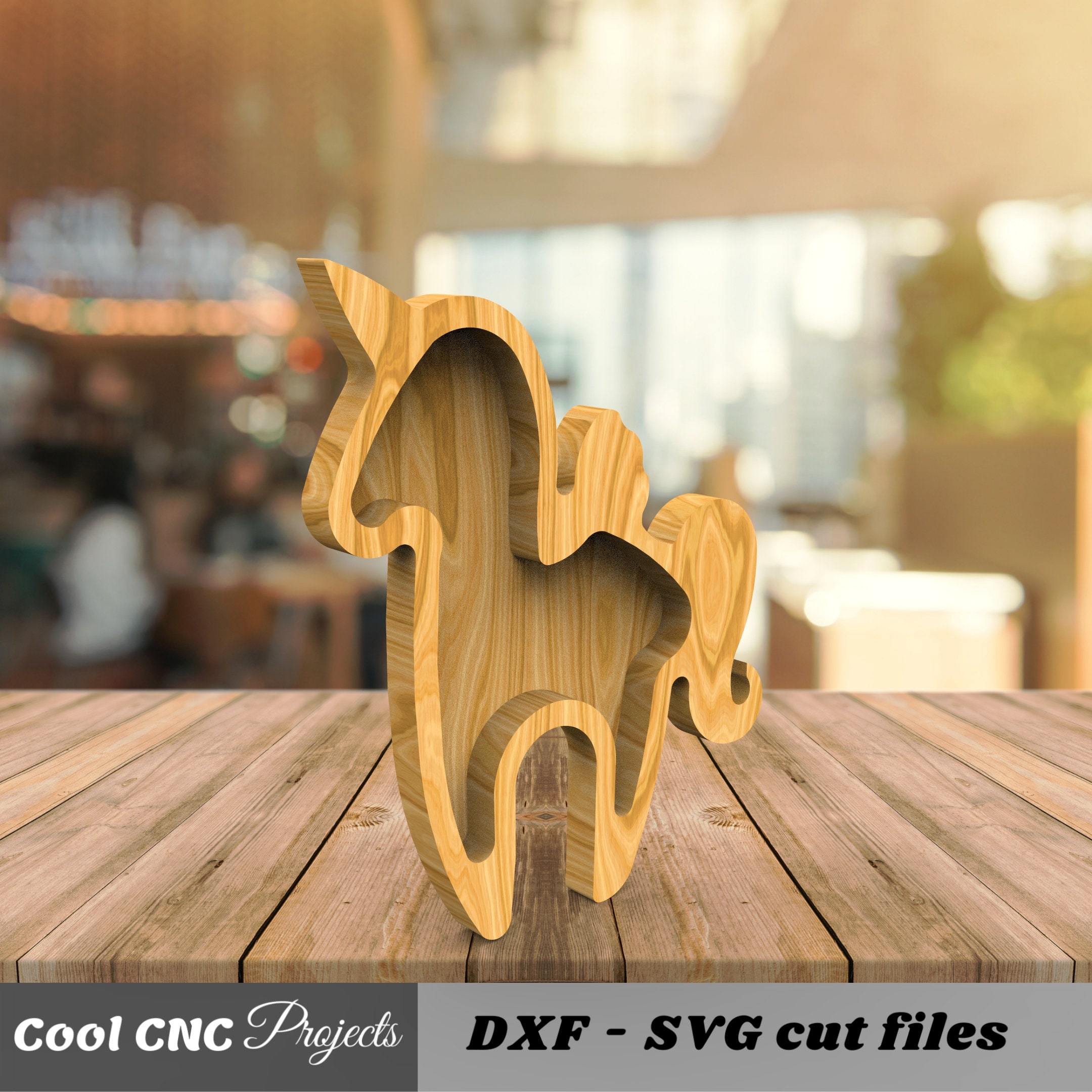 Unicorn Serving Plate CNC Files for Wood (svg, Dxf, Pdf) - Etsy