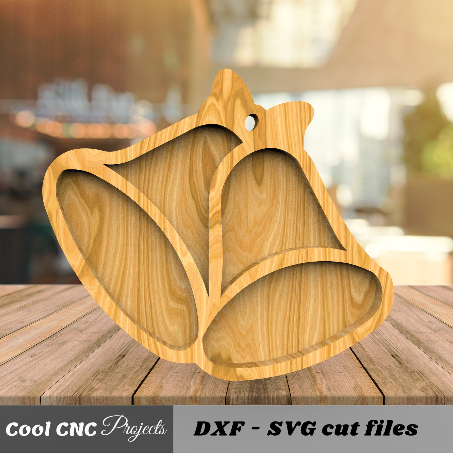 CNC Christmas Bells Serving Plate File (svg, Dxf, Pdf) - Etsy