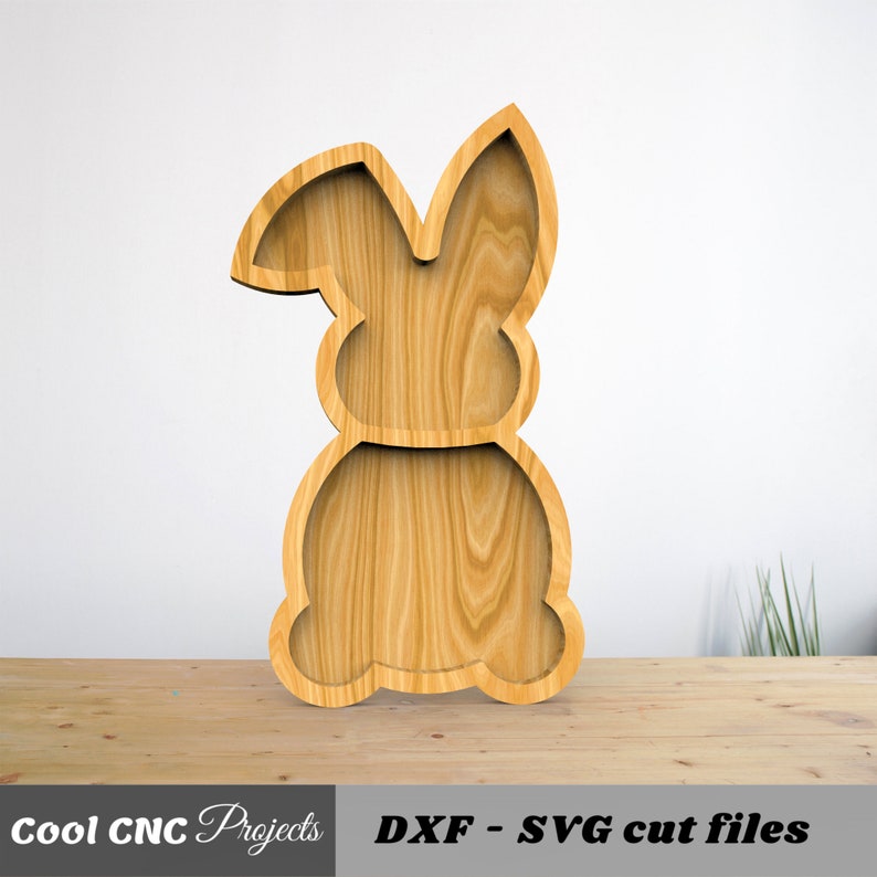 Easter Bunny Serving Plate CNC Files for Wood (svg, Dxf, Pdf) - Etsy