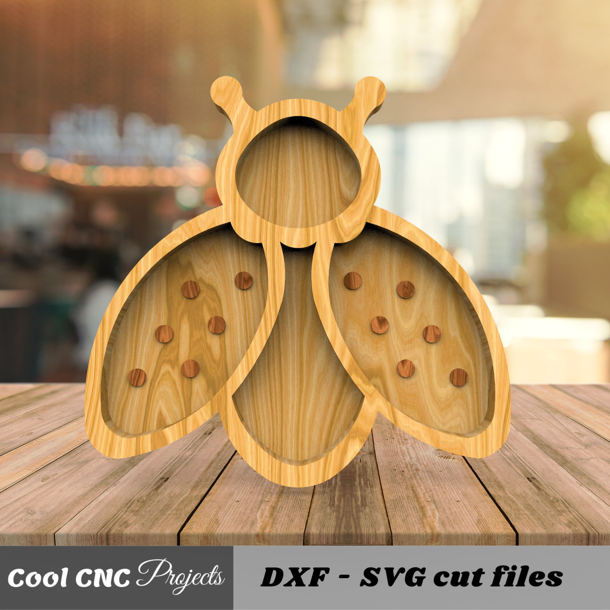 Ladybug Serving Plate for Kids CNC Files for Wood CNC File CNC - Etsy