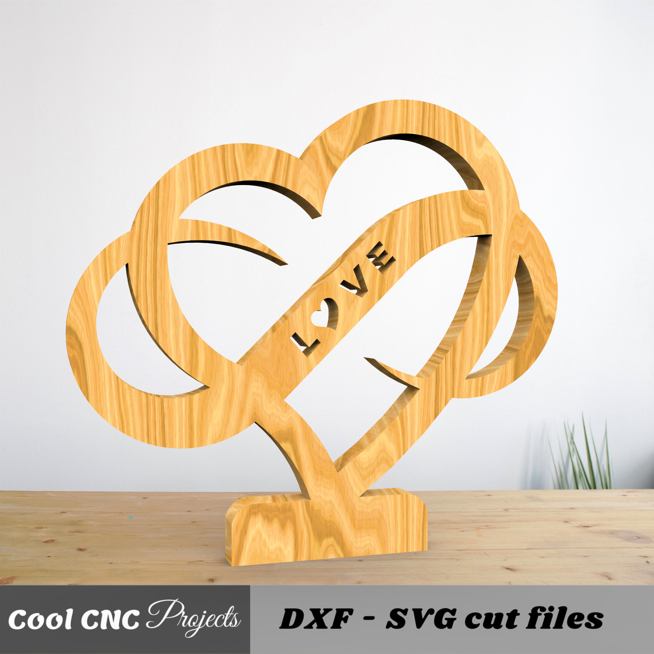 Love Forever CNC Router File CNC File for Wood (dwg Cdr Dxf Svg Eps Pdf ...