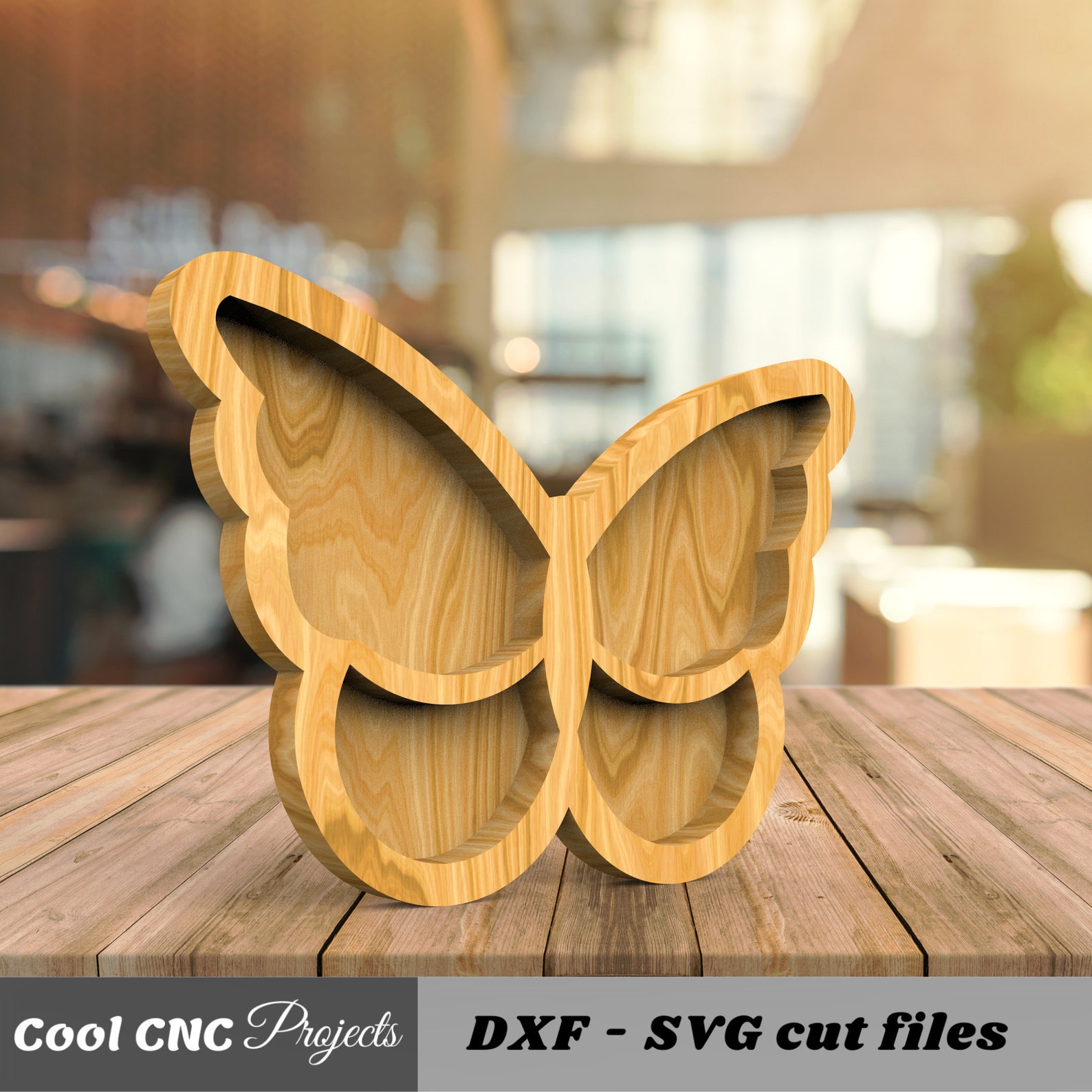 CNC Files Butterfly Serving Tray for Kids CNC Router File dwg - Etsy