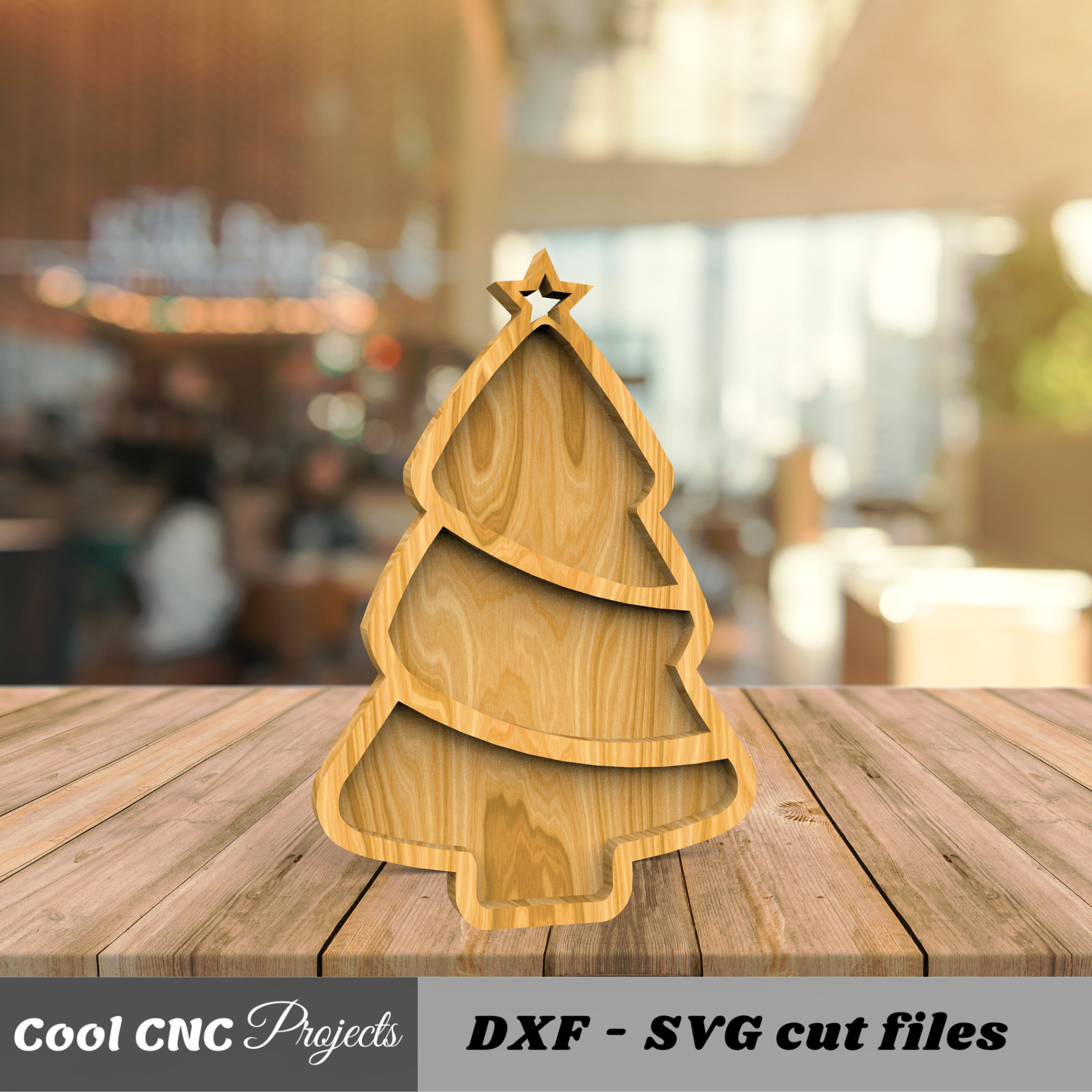 Christmas Tree CNC File for Wood CNC File CNC Router File (dwg Cdr Dxf ...
