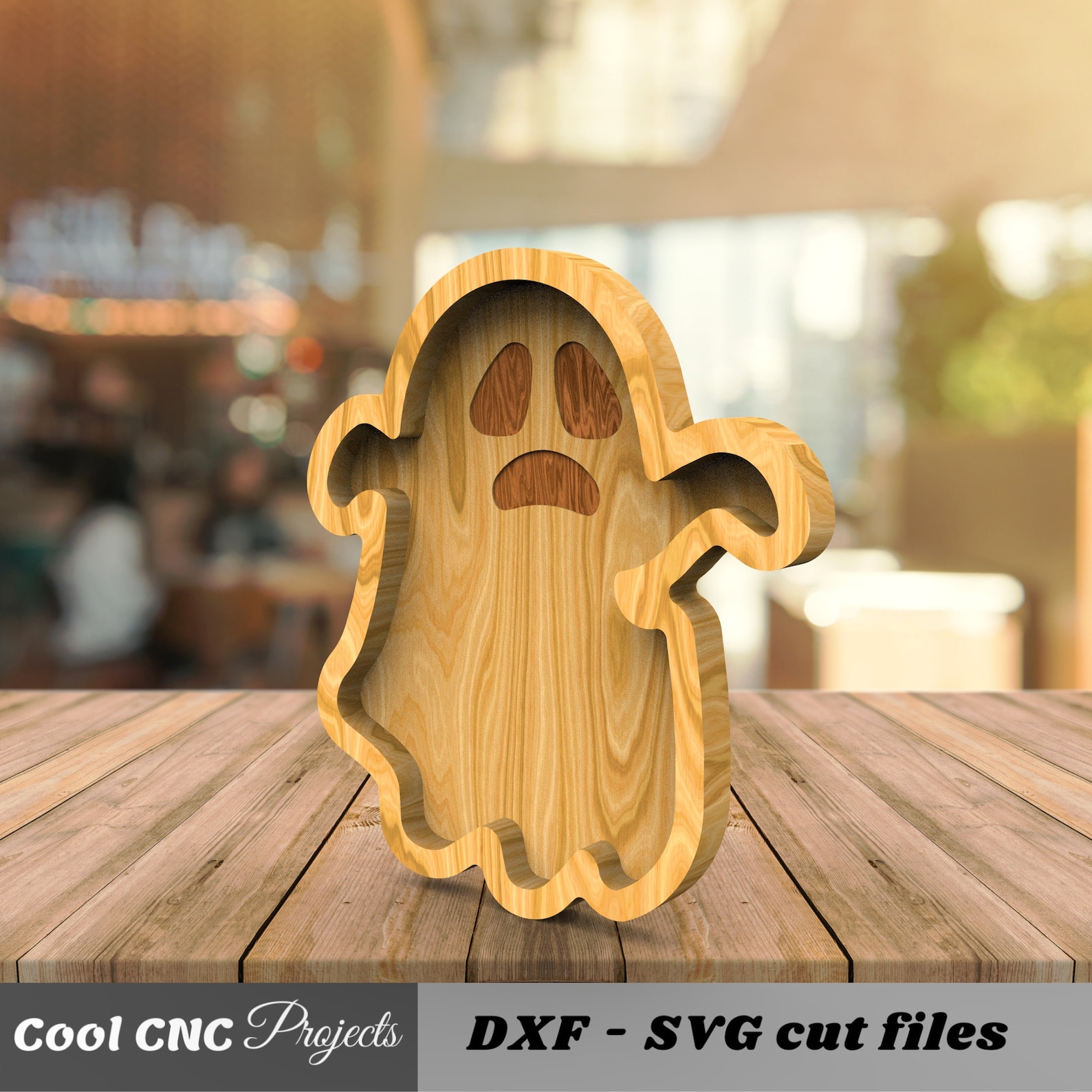 Halloween Ghost Serving Plate CNC Files for Wood CNC File CNC - Etsy