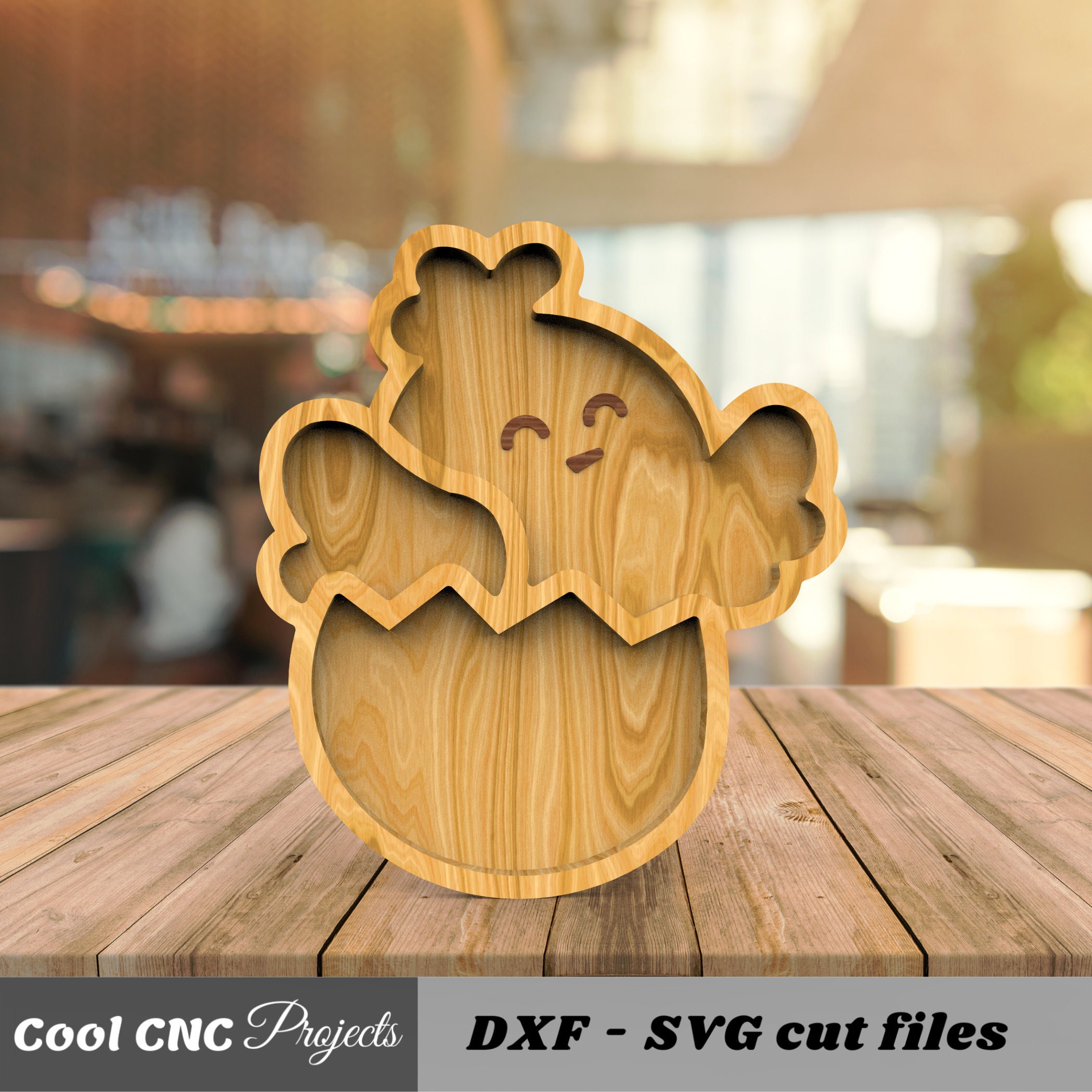 Easter Chick Serving Plate CNC Files for Wood CNC File CNC - Etsy