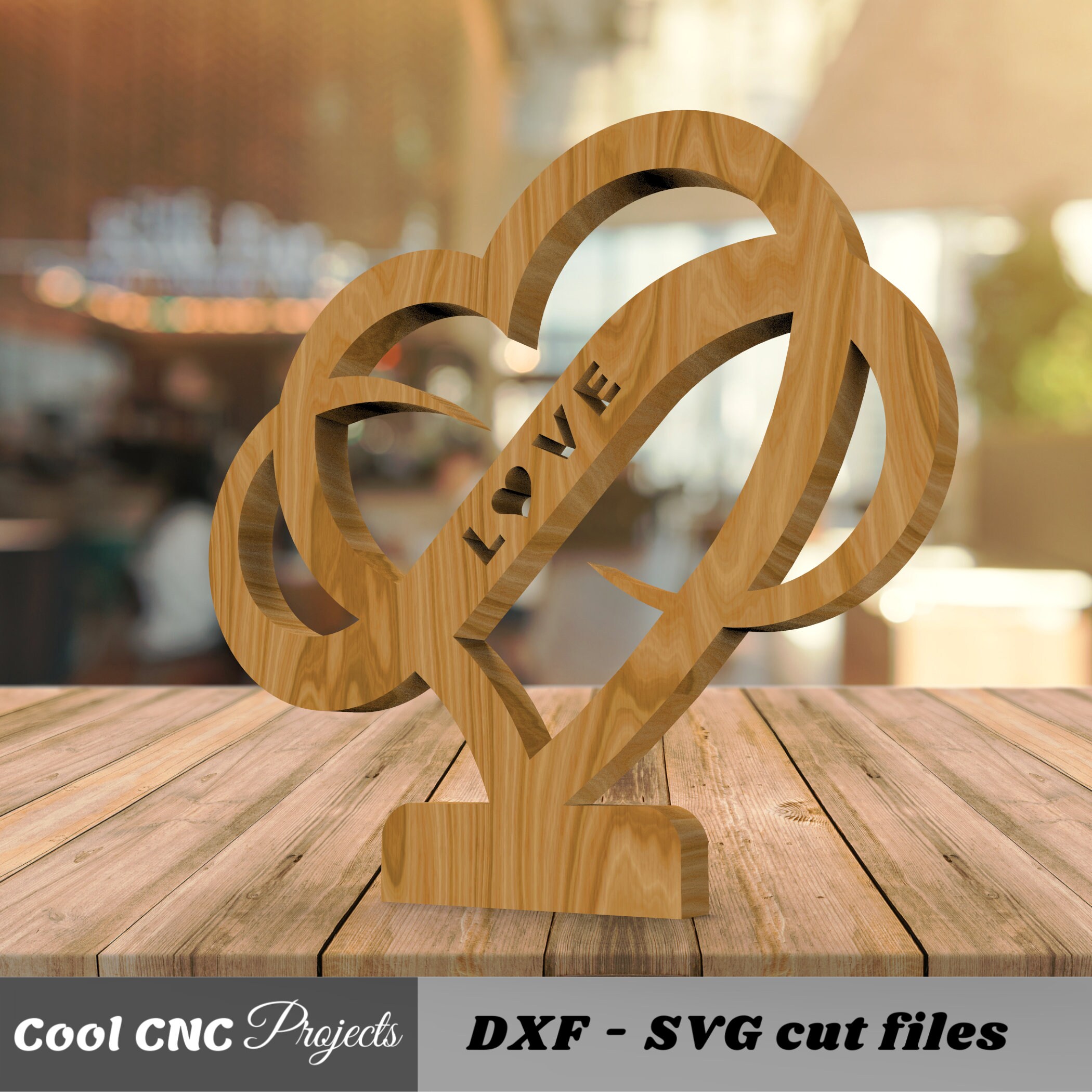 Love Forever CNC Router File CNC File for Wood dwg Cdr Dxf | Etsy