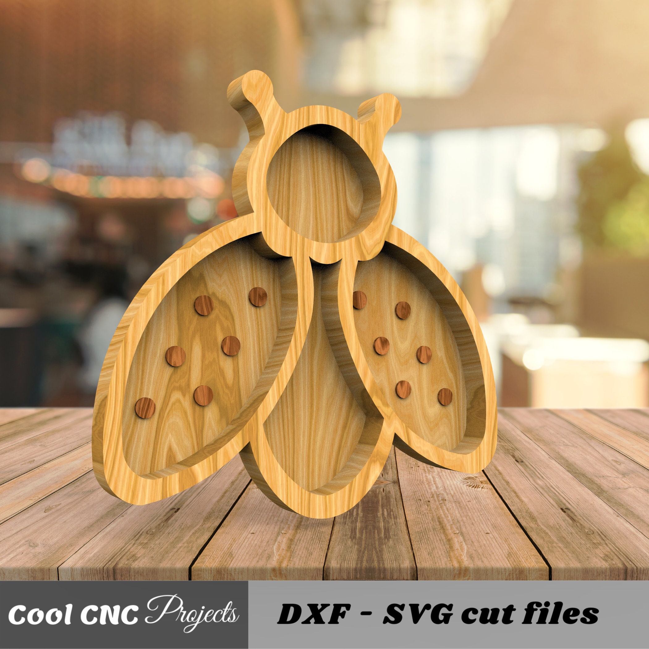 Ladybug Serving Plate for Kids CNC Files for Wood CNC File CNC - Etsy