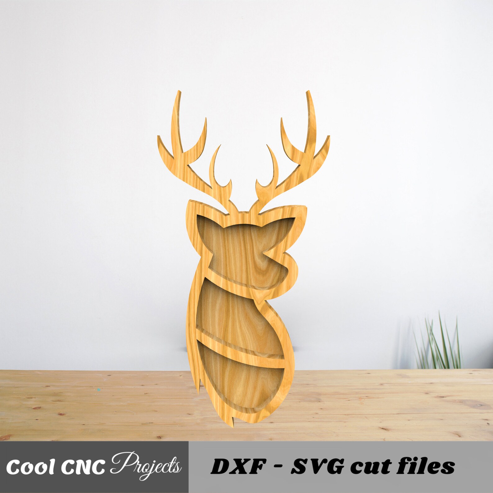 CNC File for Wood Reindeer Serving Plate CNC Router File dwg - Etsy