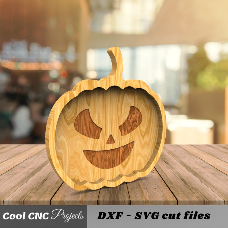 Halloween Pumpkin Serving Plate CNC Files for Wood CNC File - Etsy