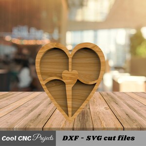 Heart Serving Plate CNC Router File CNC File for Wood (dwg Cdr Dxf Svg ...