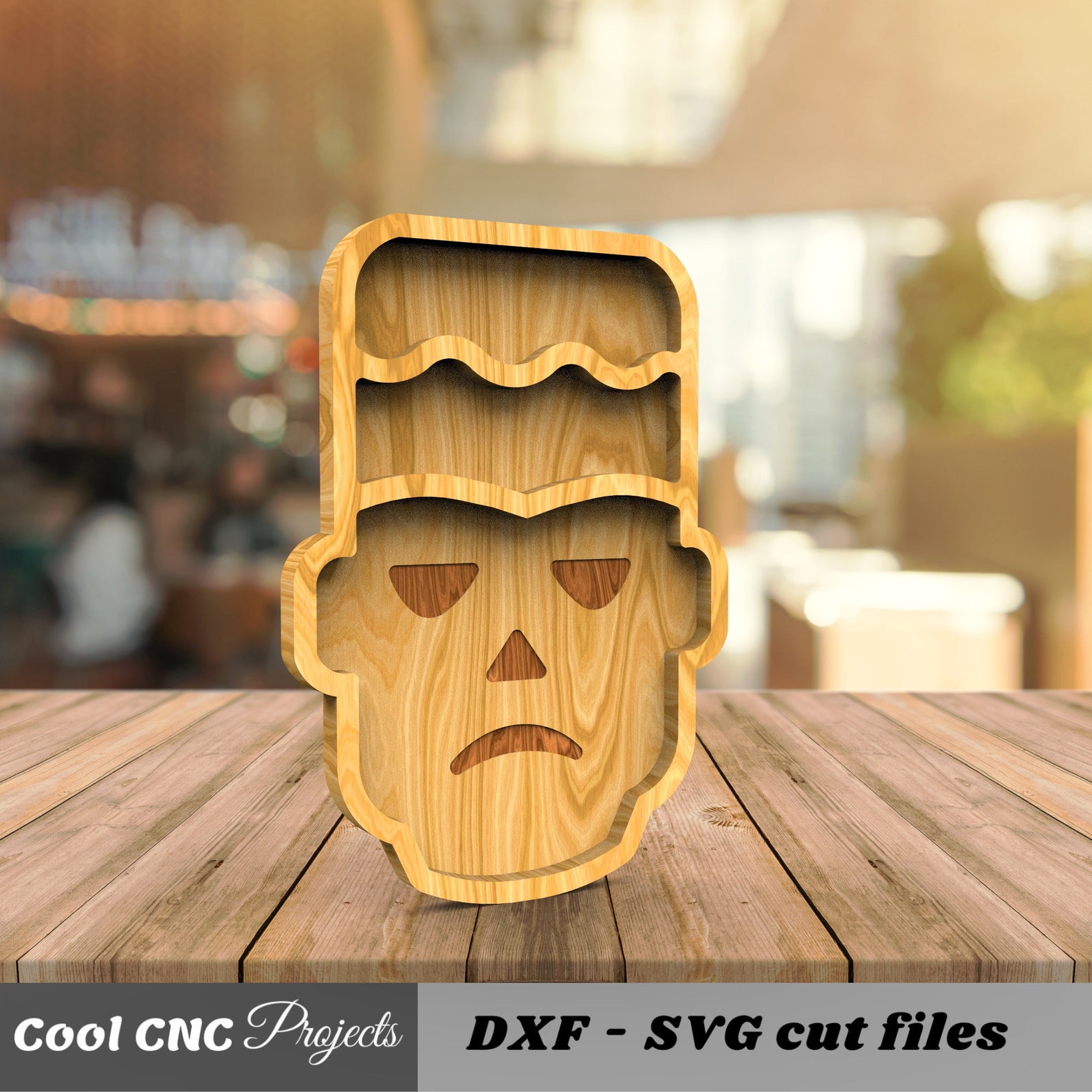Halloween Frankenstein Serving Plate CNC Files (digital Download) - Etsy