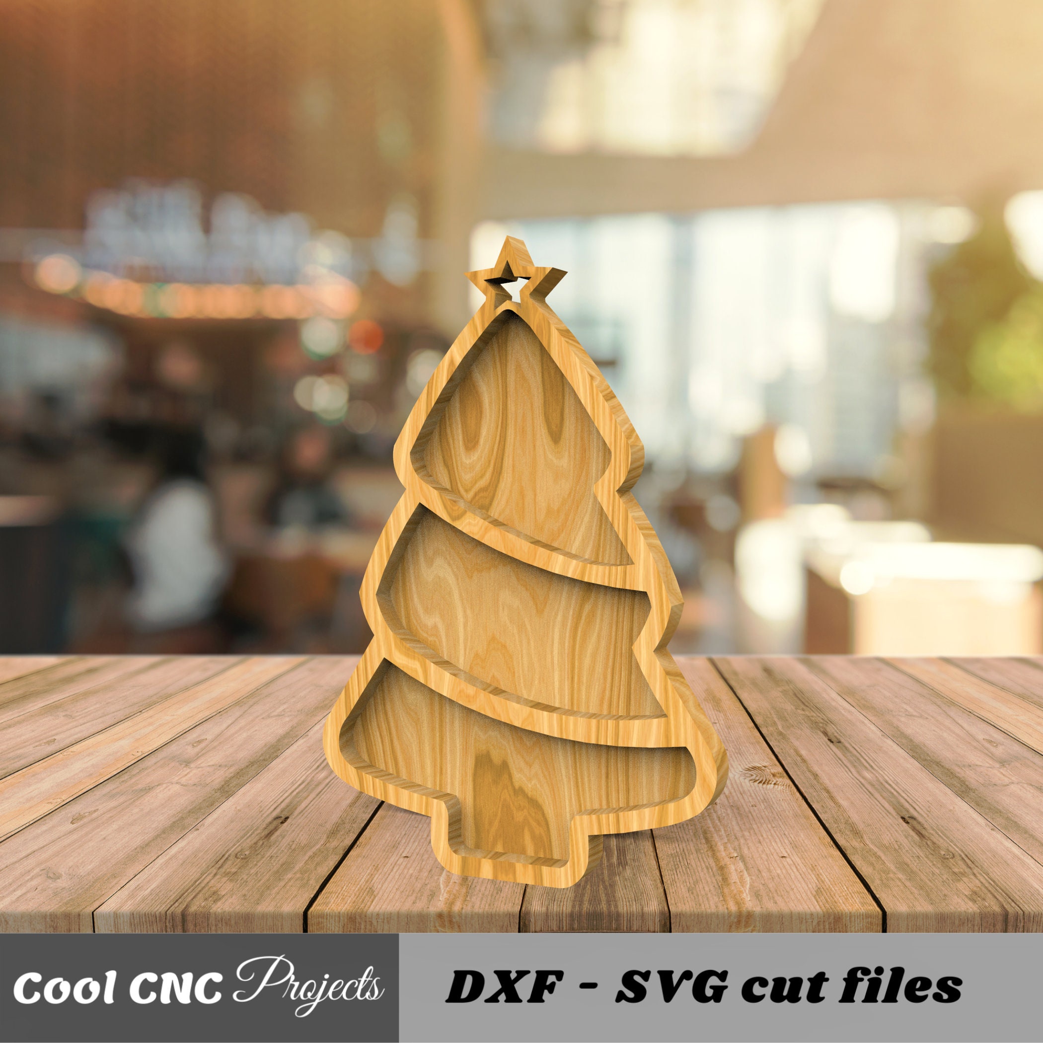 Christmas Tree CNC File for Wood CNC File CNC Router File (dwg Cdr Dxf ...