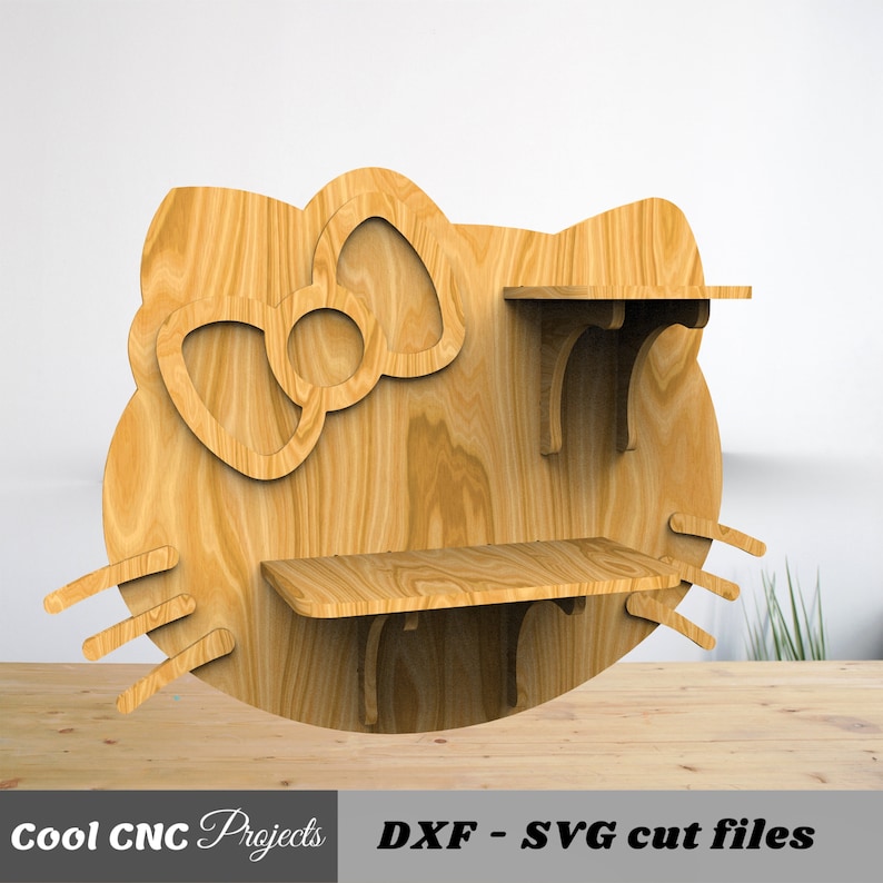 Cat Shelf CNC Files for Wood CNC File CNC Router File (dwg Cdr Dxf Svg ...
