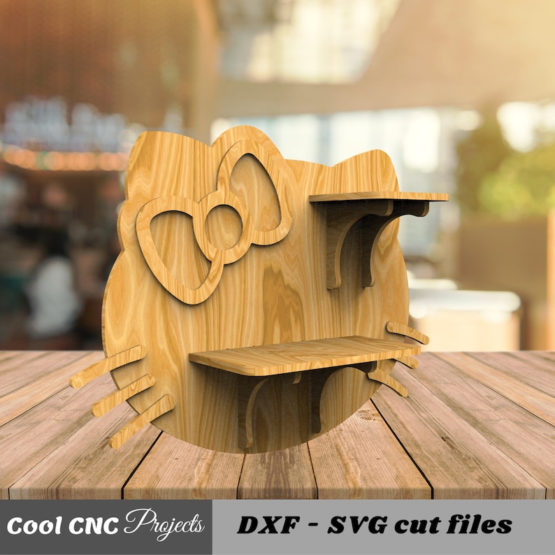Cat Shelf CNC Files for Wood CNC File CNC Router File (dwg Cdr Dxf Svg ...