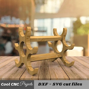 Wine Rack 2 CNC Files for Wood CNC File CNC Router File (dwg Cdr Dxf ...