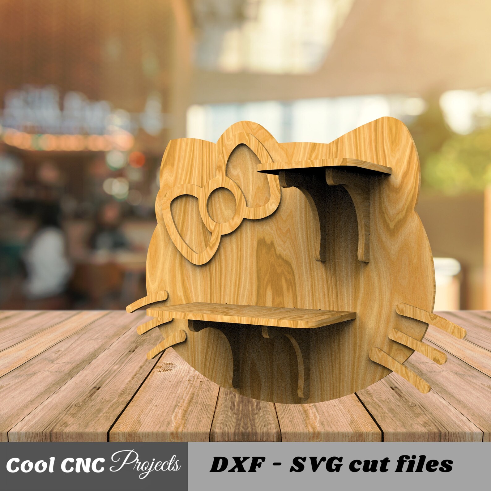 Cat Shelf CNC Files for Wood CNC File CNC Router File (dwg Cdr Dxf Svg ...