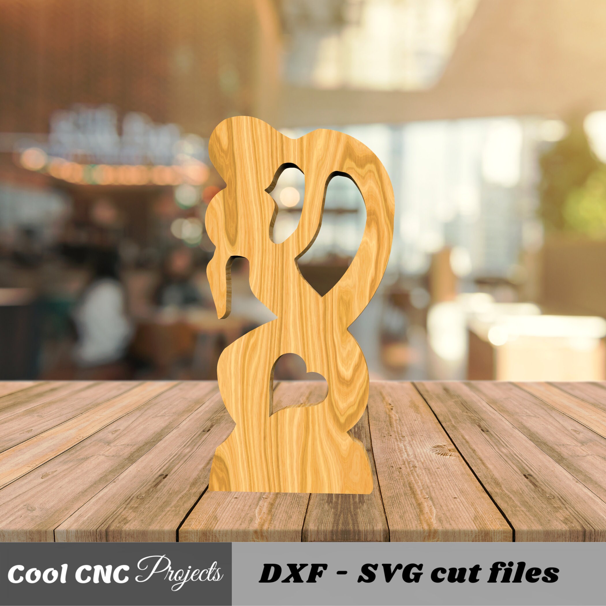 Cute Couples Gift Statue Valentines Day CNC Files for Wood CNC - Etsy