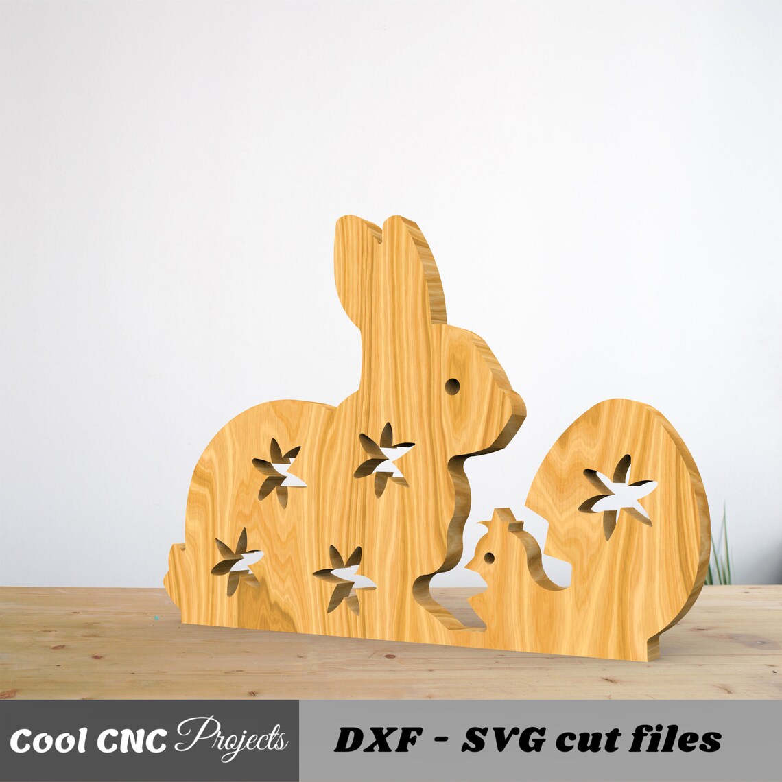 Easter Bunny and Chick CNC Files for Wood CNC File CNC Router | Etsy