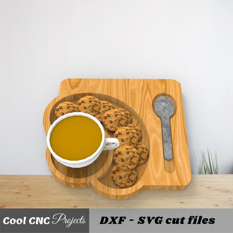 Coffee Serving Plate CNC Files for Wood CNC File CNC Router - Etsy