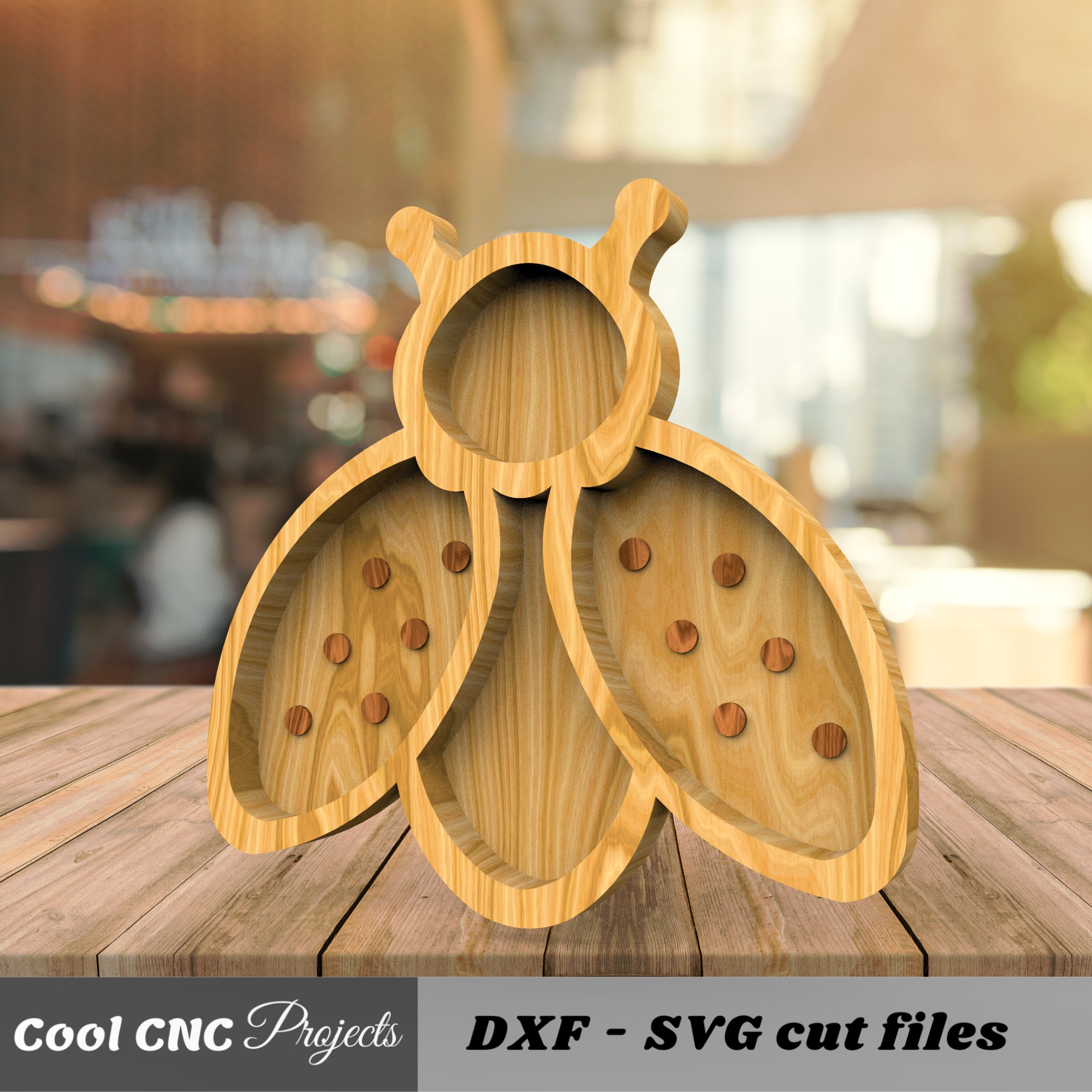 Ladybug Serving Plate for Kids CNC Files for Wood CNC File CNC - Etsy