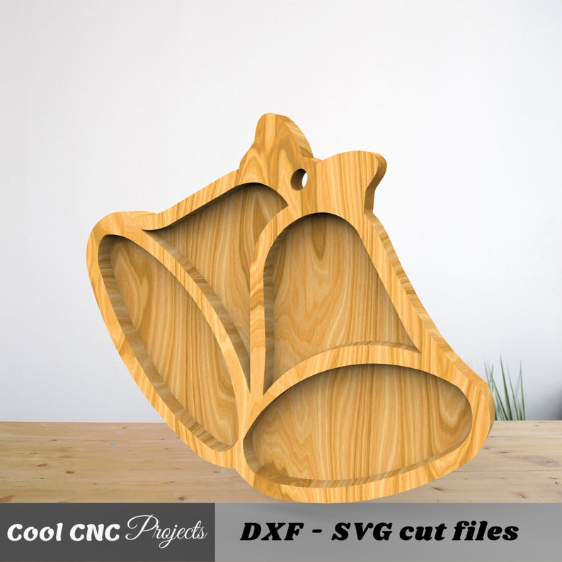 CNC Christmas Bells Serving Plate File (svg, Dxf, Pdf) - Etsy