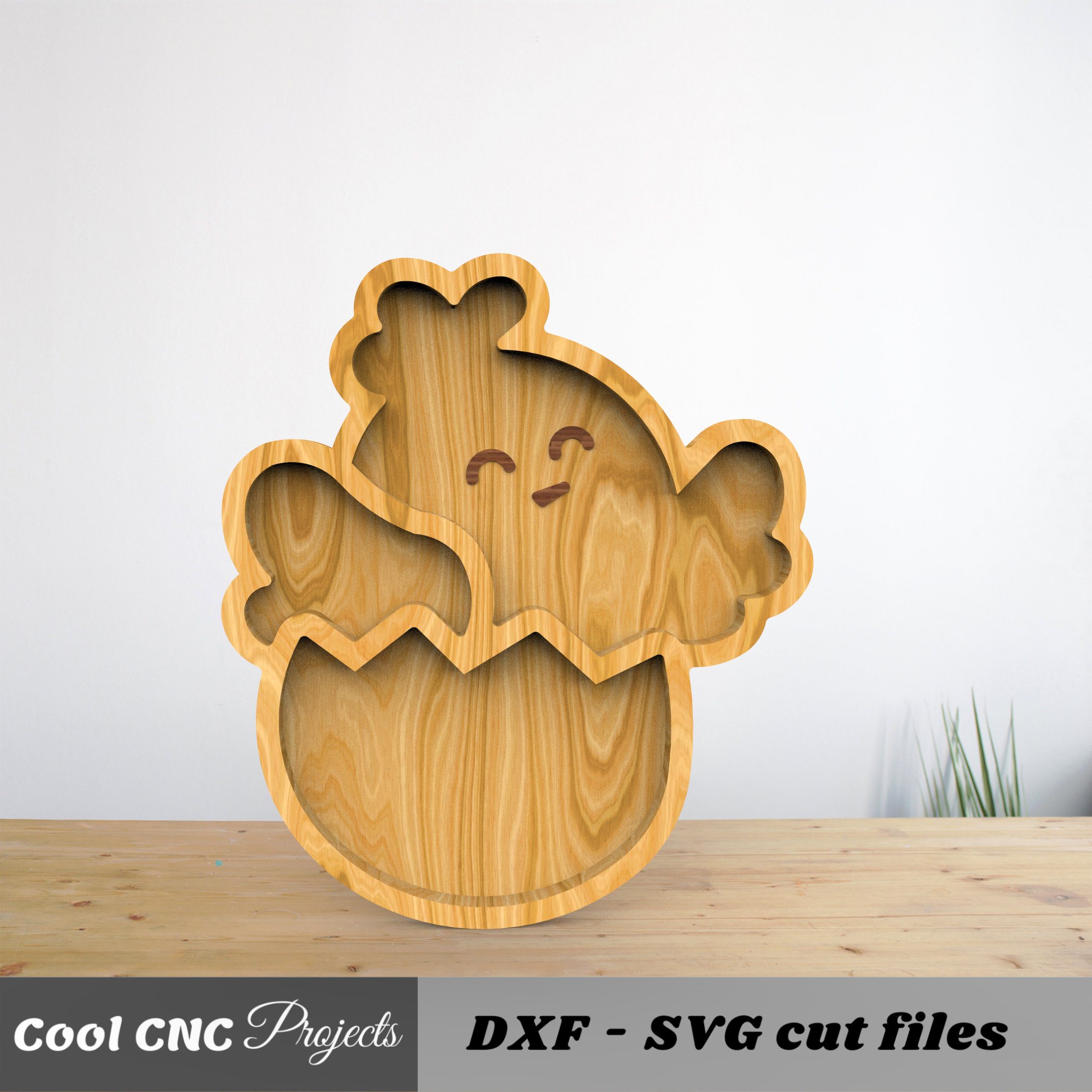 Easter Chick Serving Plate CNC Files for Wood CNC File CNC - Etsy