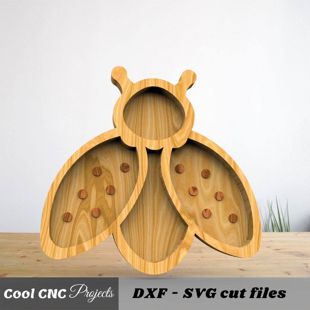 Ladybug Serving Plate for Kids CNC Files for Wood CNC File CNC Router ...
