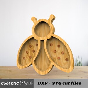 Ladybug Serving Plate for Kids CNC Files for Wood CNC File CNC Router ...
