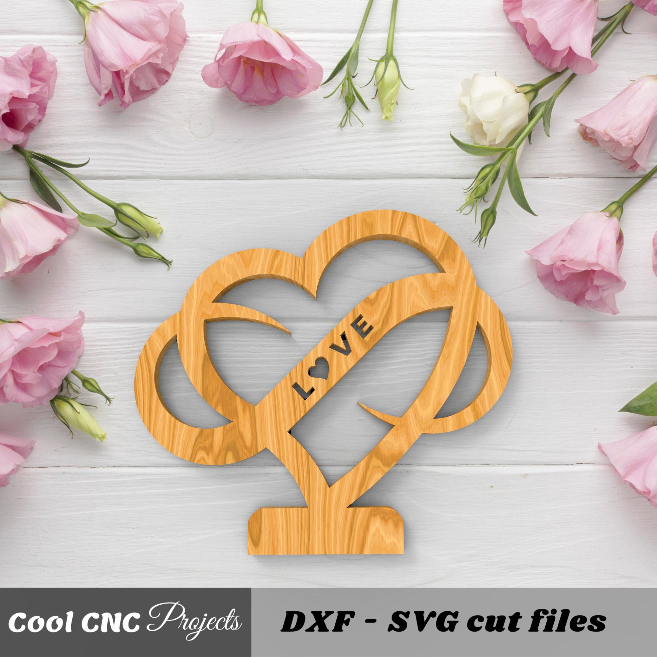 Love Forever CNC Router File CNC File for Wood (dwg Cdr Dxf Svg Eps Pdf ...