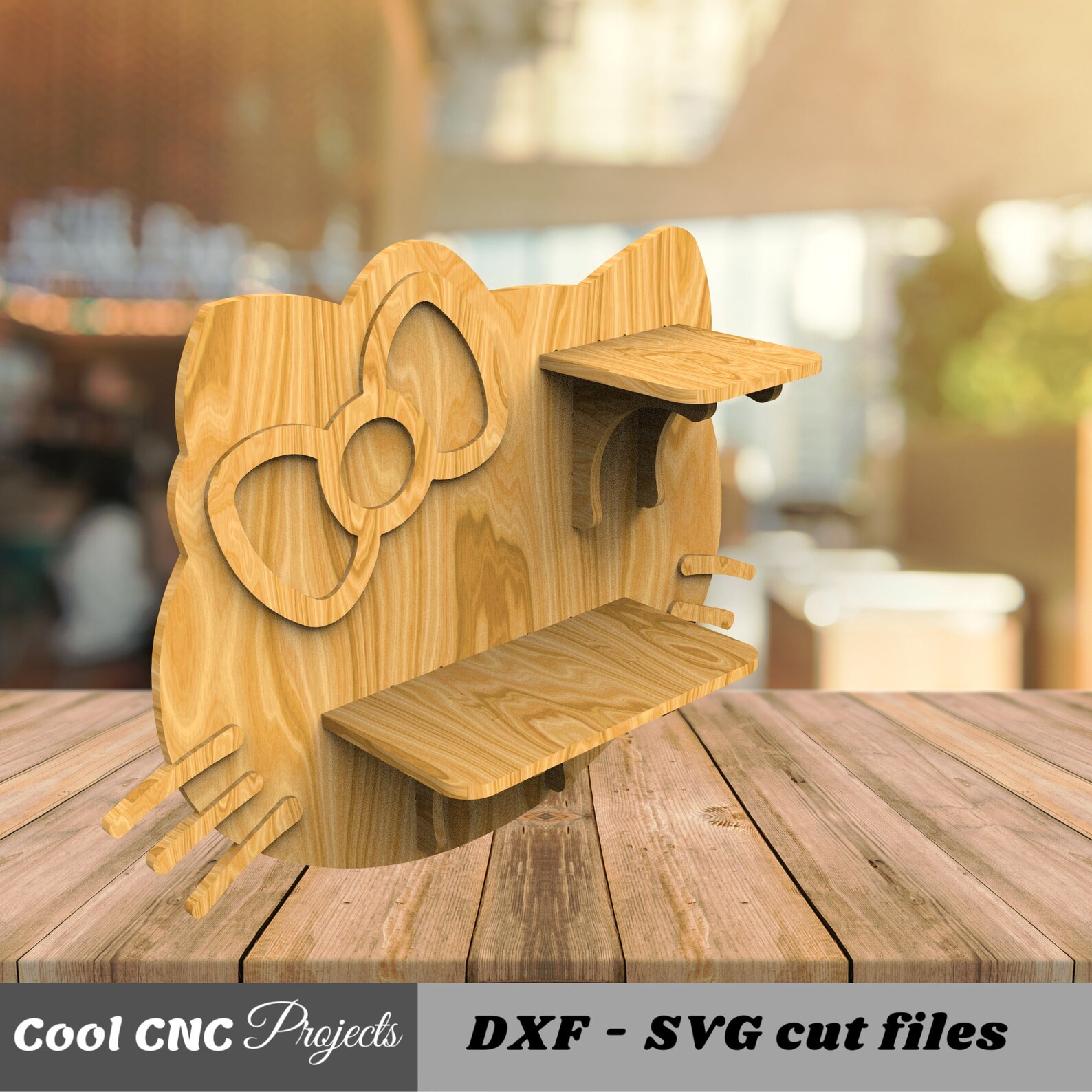 Cat Shelf CNC Files for Wood CNC File CNC Router File dwg Cdr - Etsy