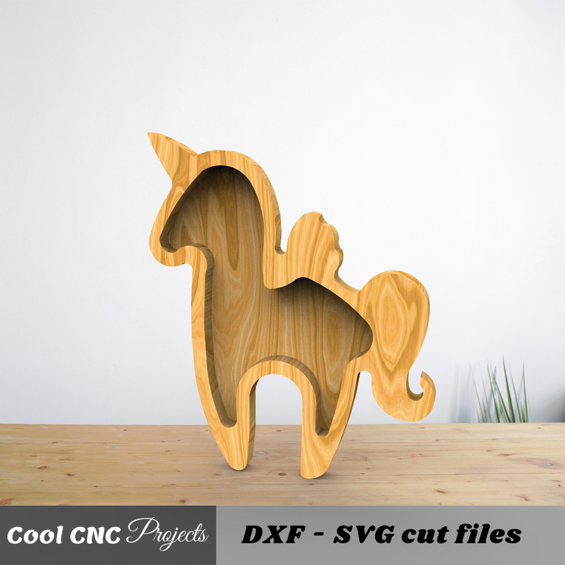 Unicorn Serving Plate CNC Files for Wood (svg, Dxf, Pdf) - Etsy