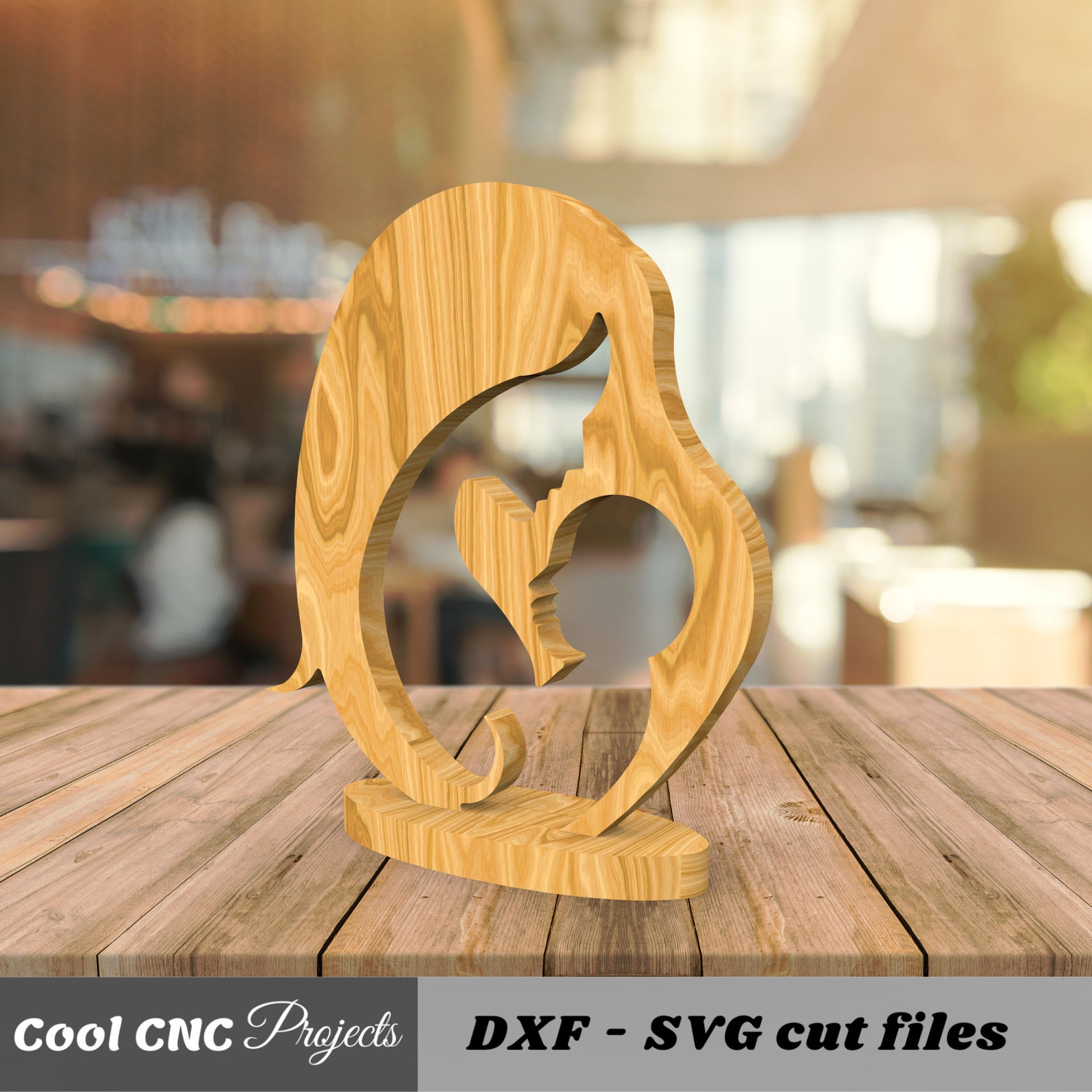 Baby and Mom Mother's Day CNC Files for Wood CNC File CNC - Etsy