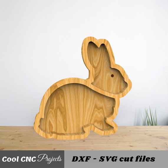 Easter Bunny Serving Plate 2 CNC Files for Wood CNC File CNC - Etsy
