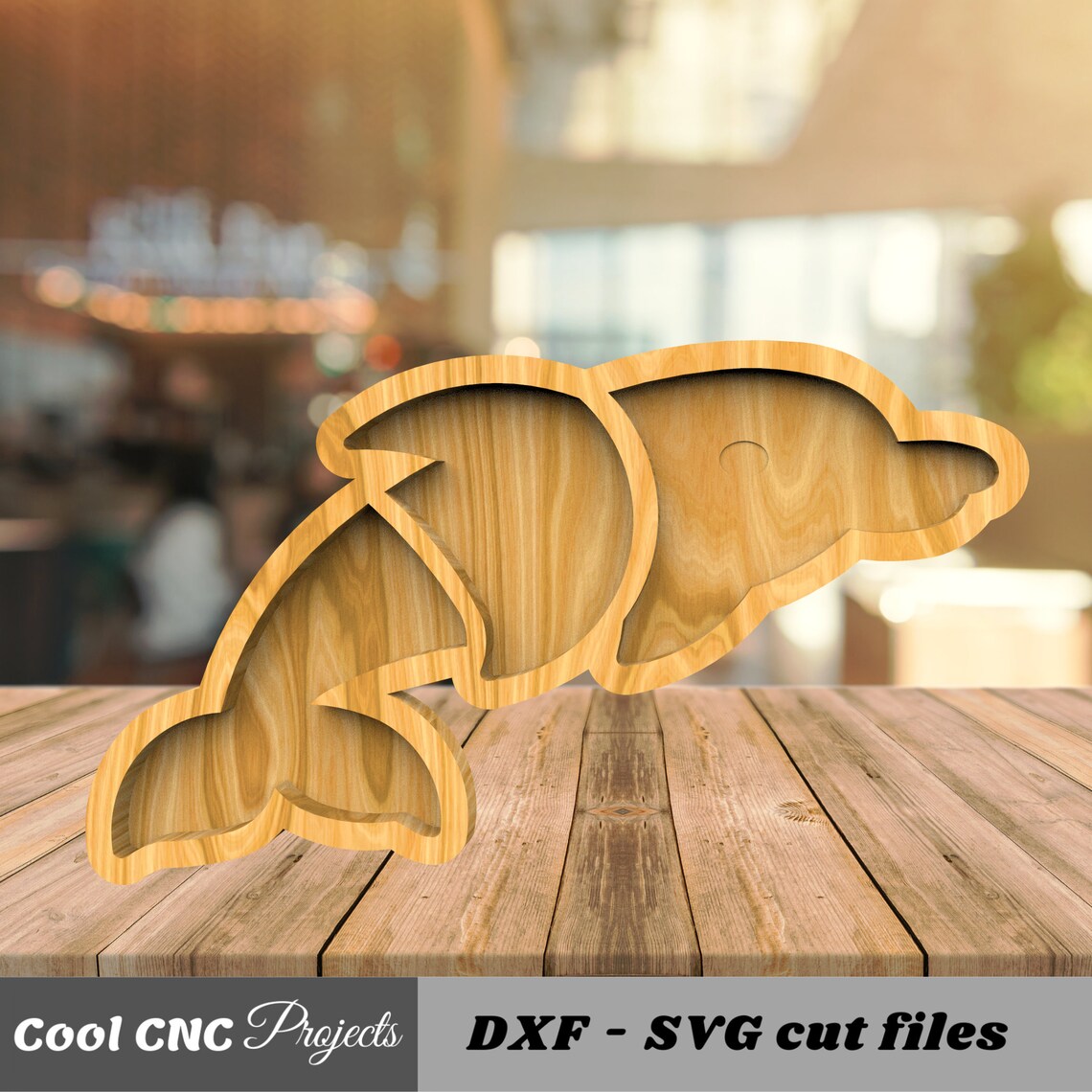 CNC Files Dolphin Serving Tray for Kids CNC Router File dwg - Etsy