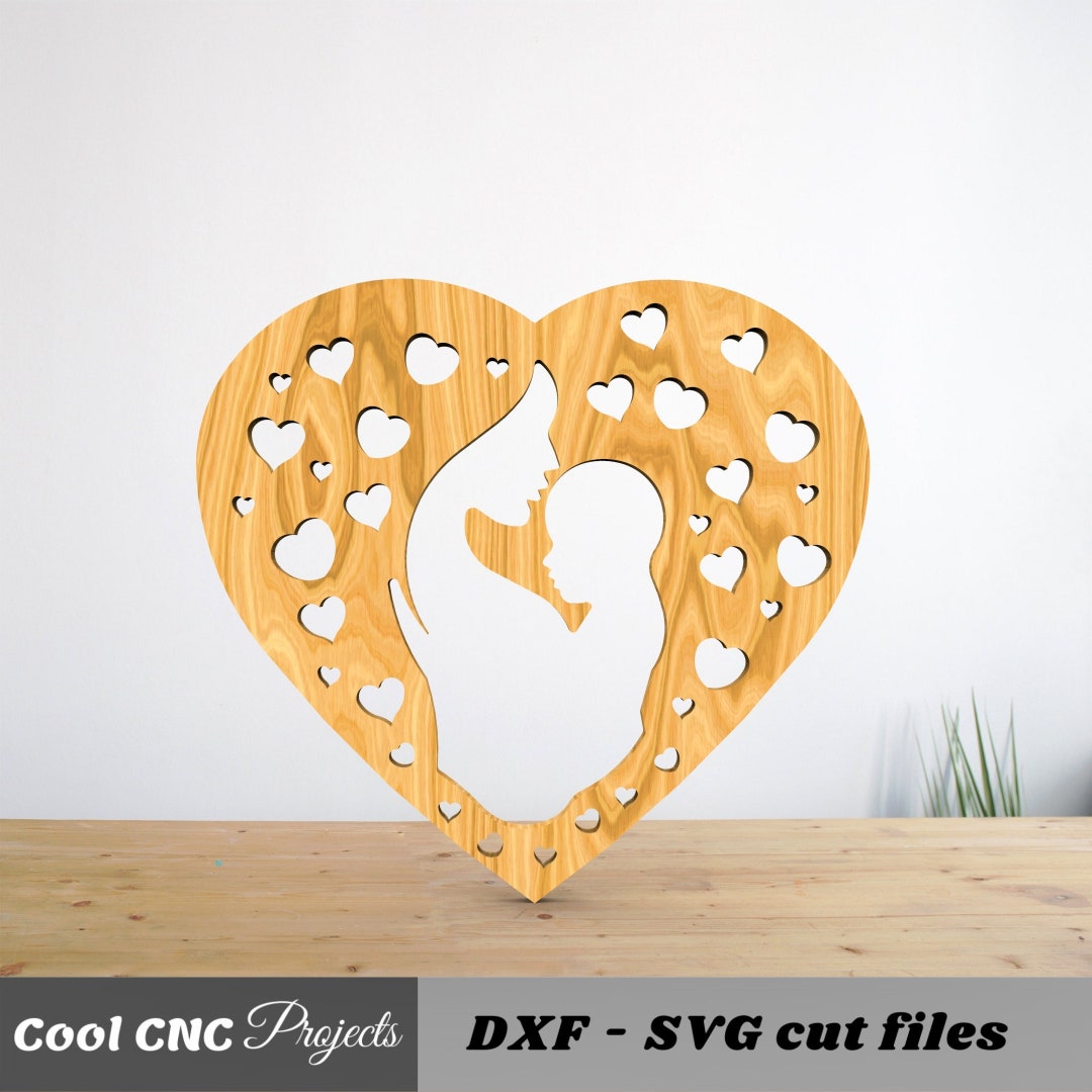 Mom and Baby Wall Hang Mother's Day CNC Files for Wood CNC File CNC ...