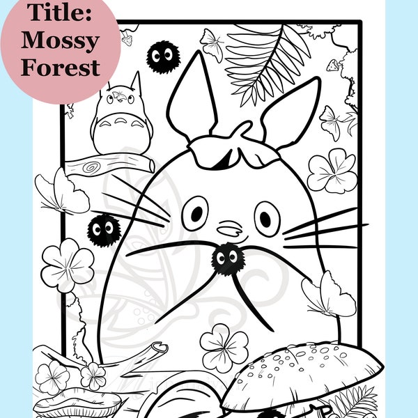 Studio Ghibli Coloring Book - Etsy UK