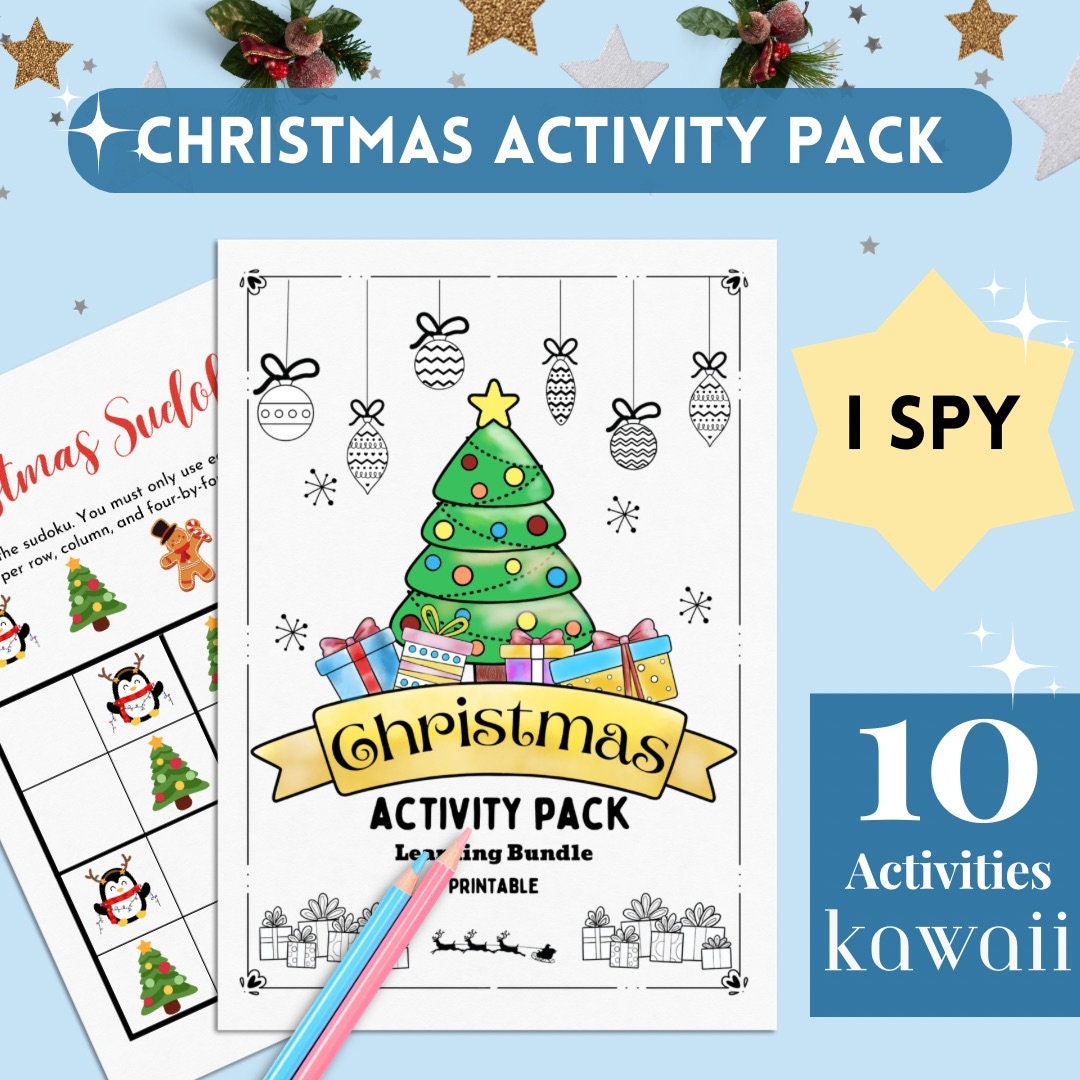 Christmas Printables, Christmas Kids Activity Pack, Coloring Page ...