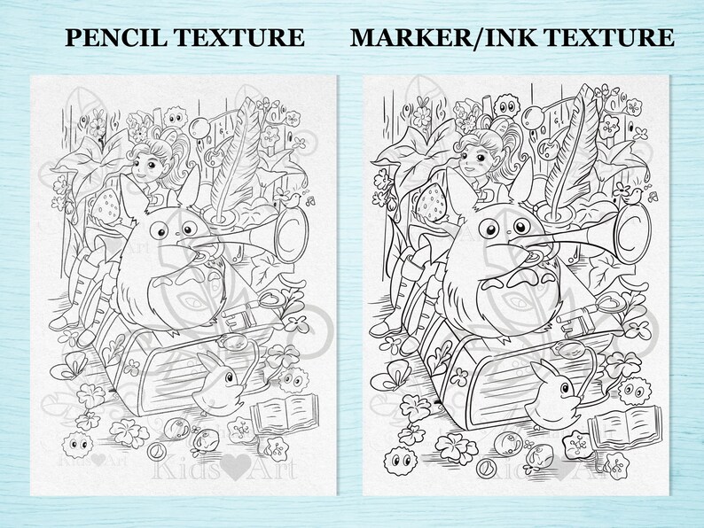 Studio Ghibli Coloring Page, Adult Relaxing Art Activity, Children Art ...