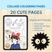 20 Nostalgic Anime Coloring Pages: Japanese Fantasy Kawaii Art ...