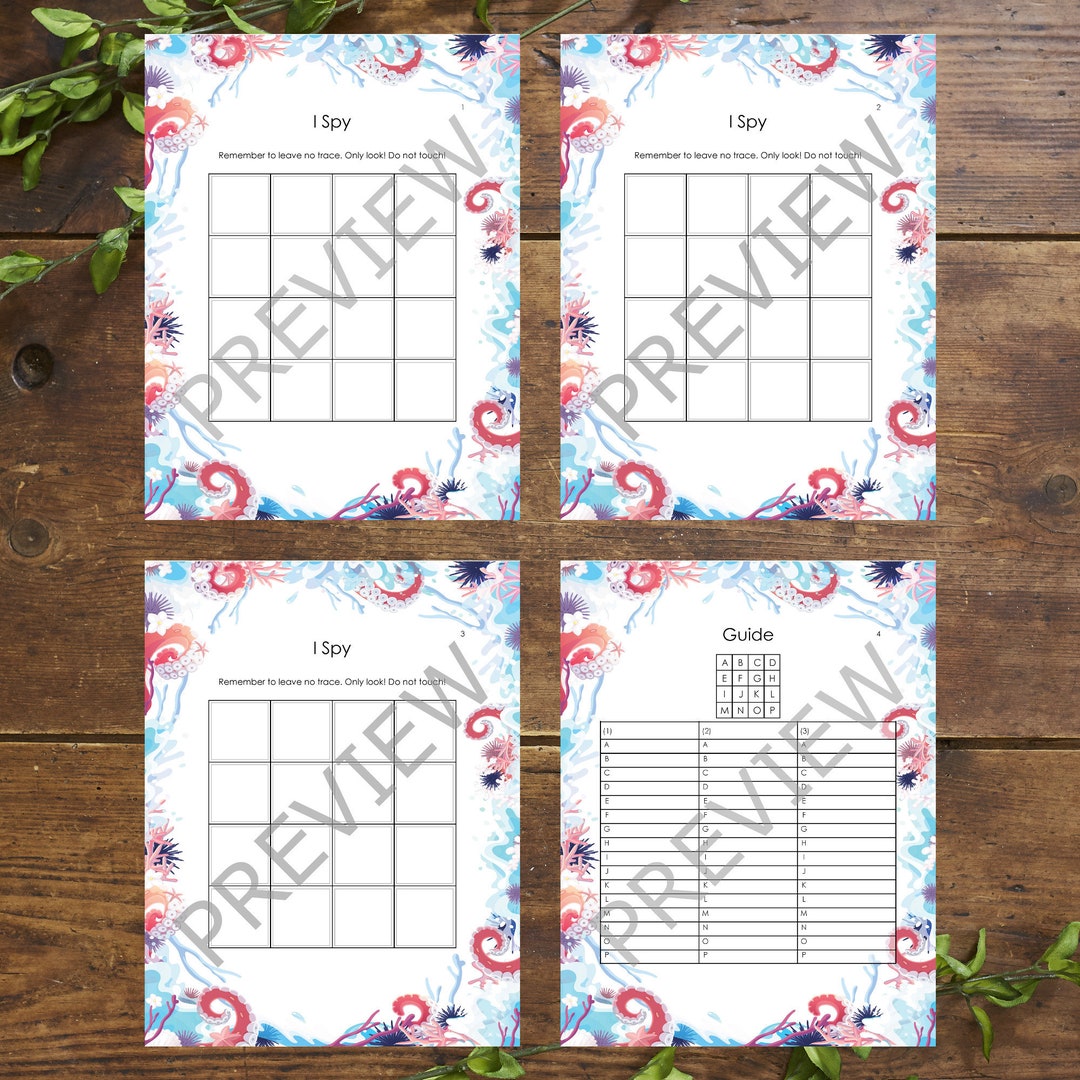 Outdoor or Nature I Spy Template for Coastal Hikes or Tide Pooling ...