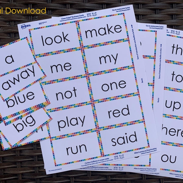 Dolch Sight Words - Etsy