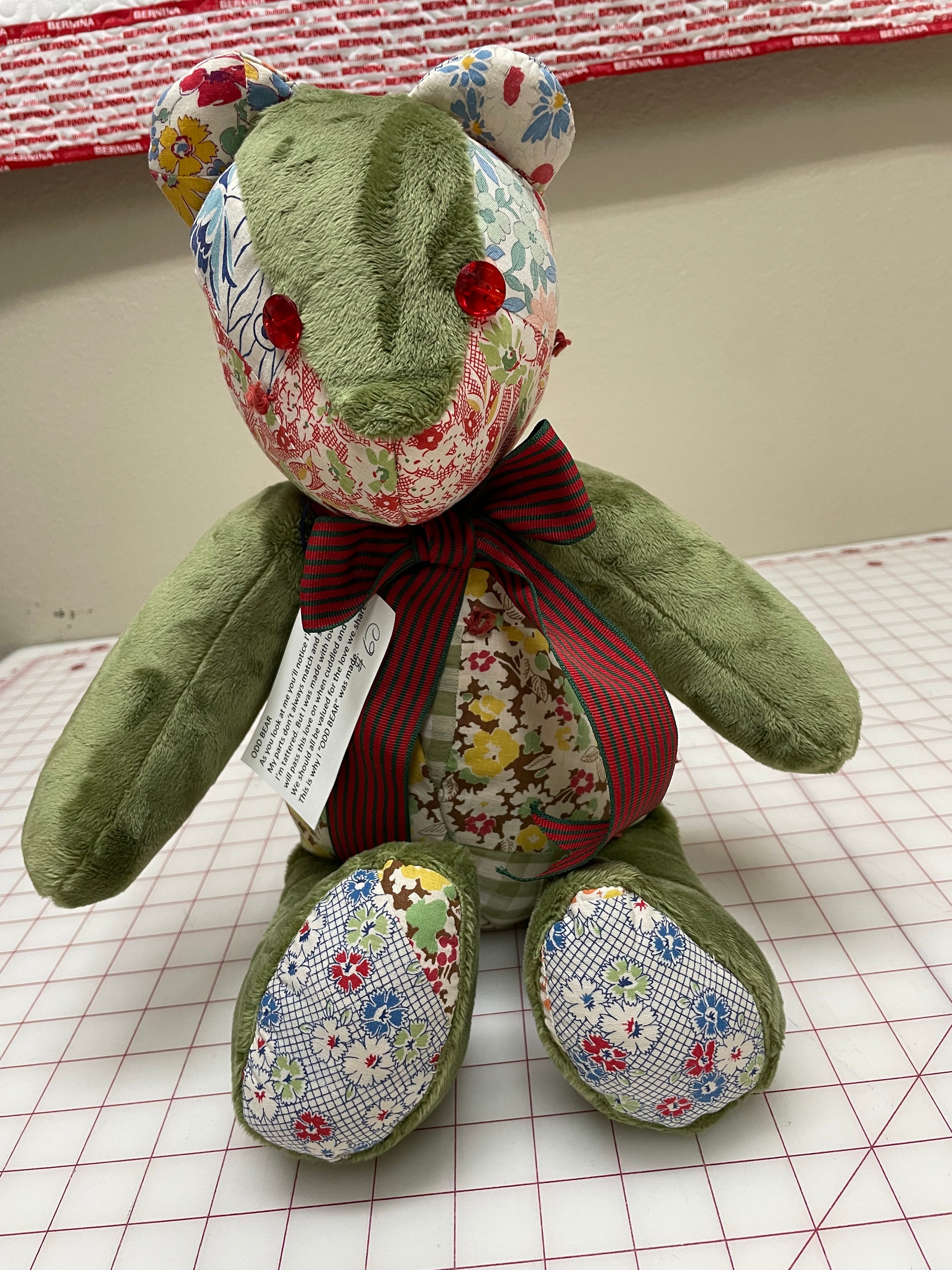ODD Bear From Old Knotted Quilt - Etsy