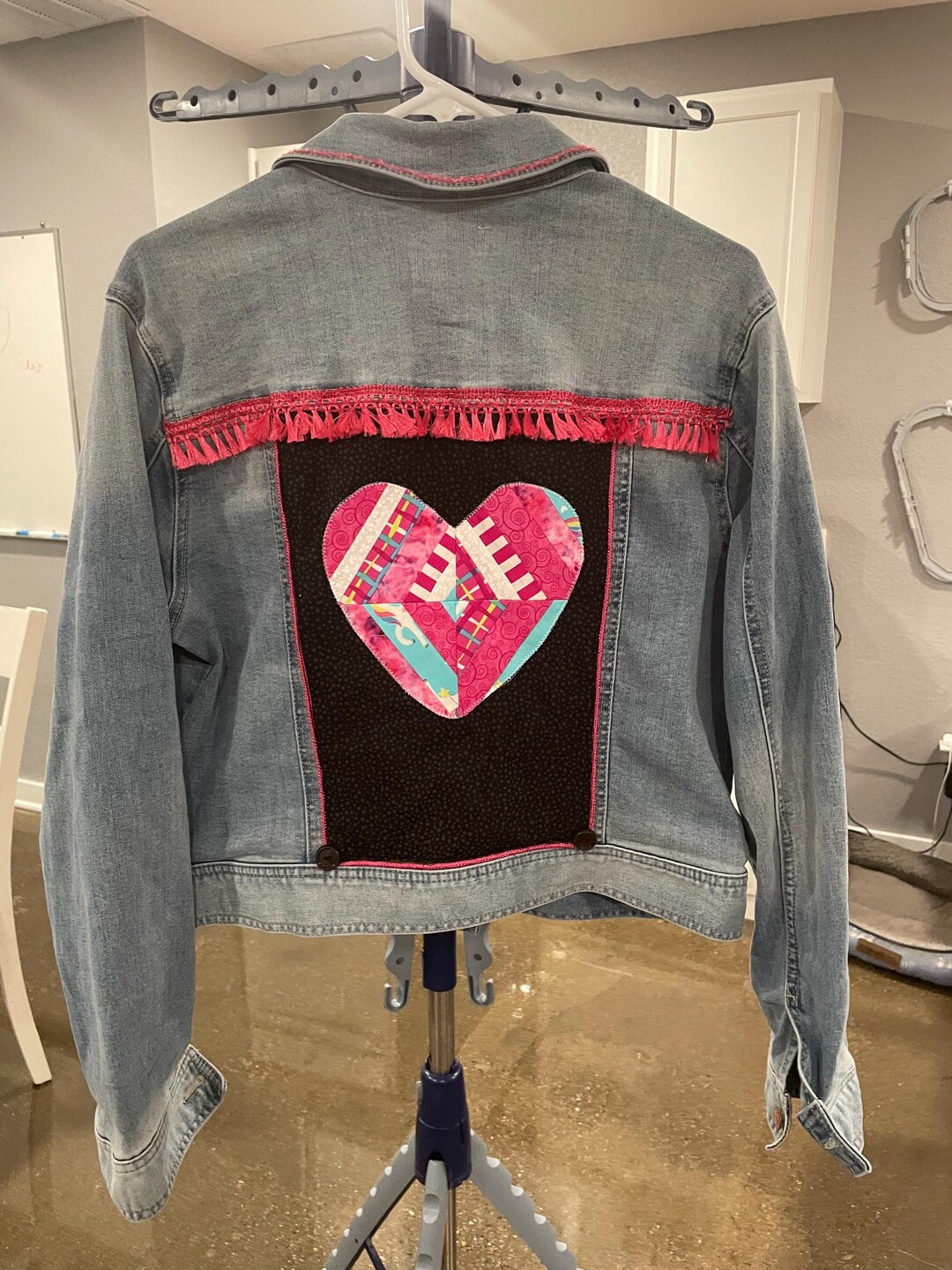 Girls Like Pink, is a Boho Inspired Upscaled Denim Jacket With Handmade ...