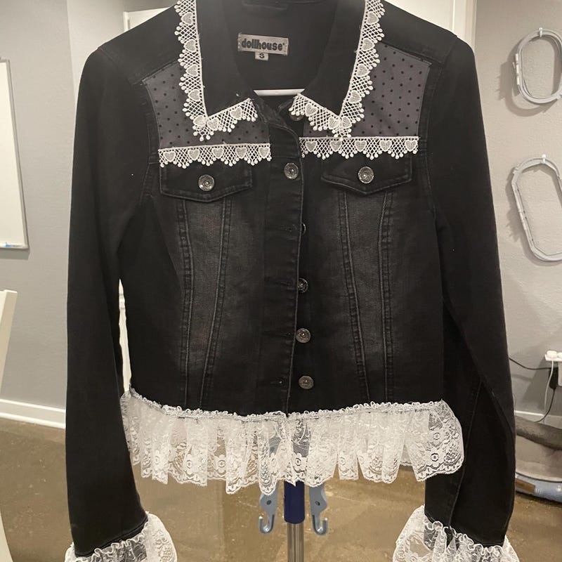 Denim Lace Jacket - Etsy