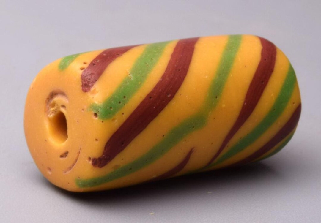 Antique/vintage Venetian Trade Beads ---A Rare Large Stripe Trade Bead ...