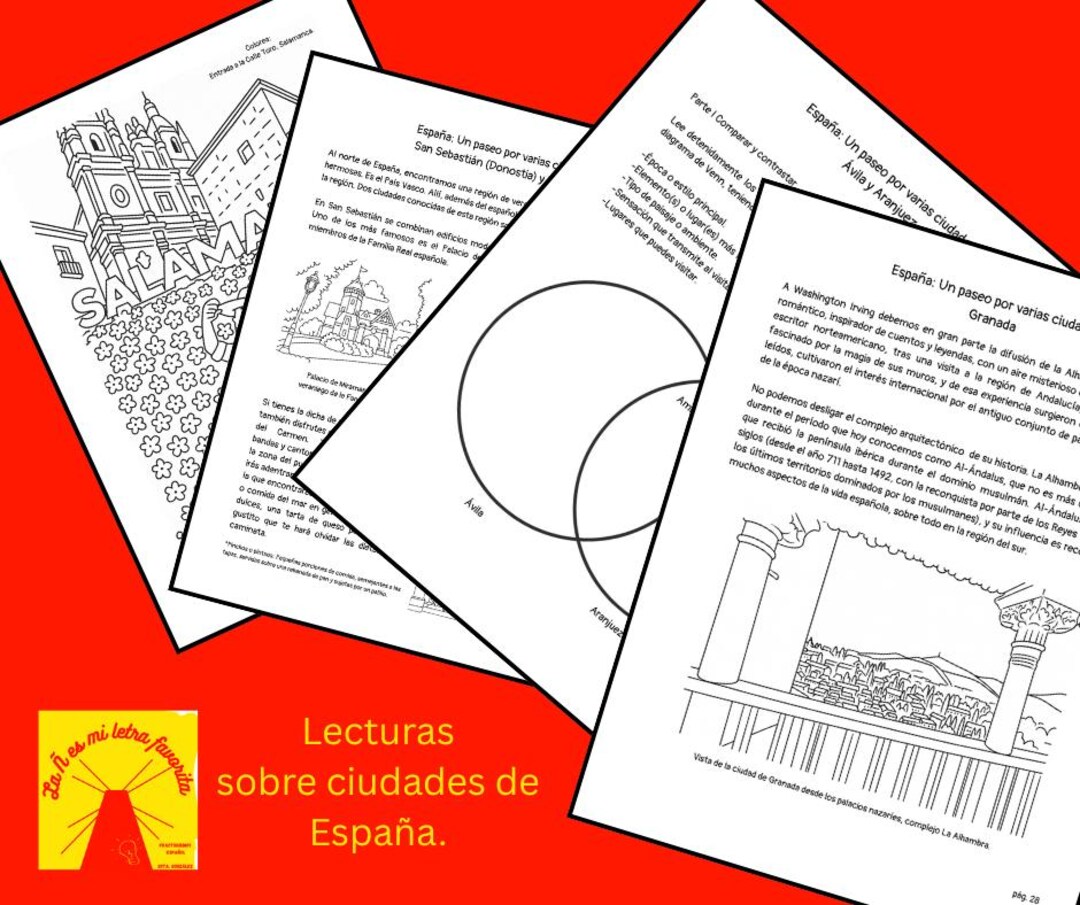 España: Un Paseo Por Varias Ciudades (reading Comprehension Packet) - Etsy